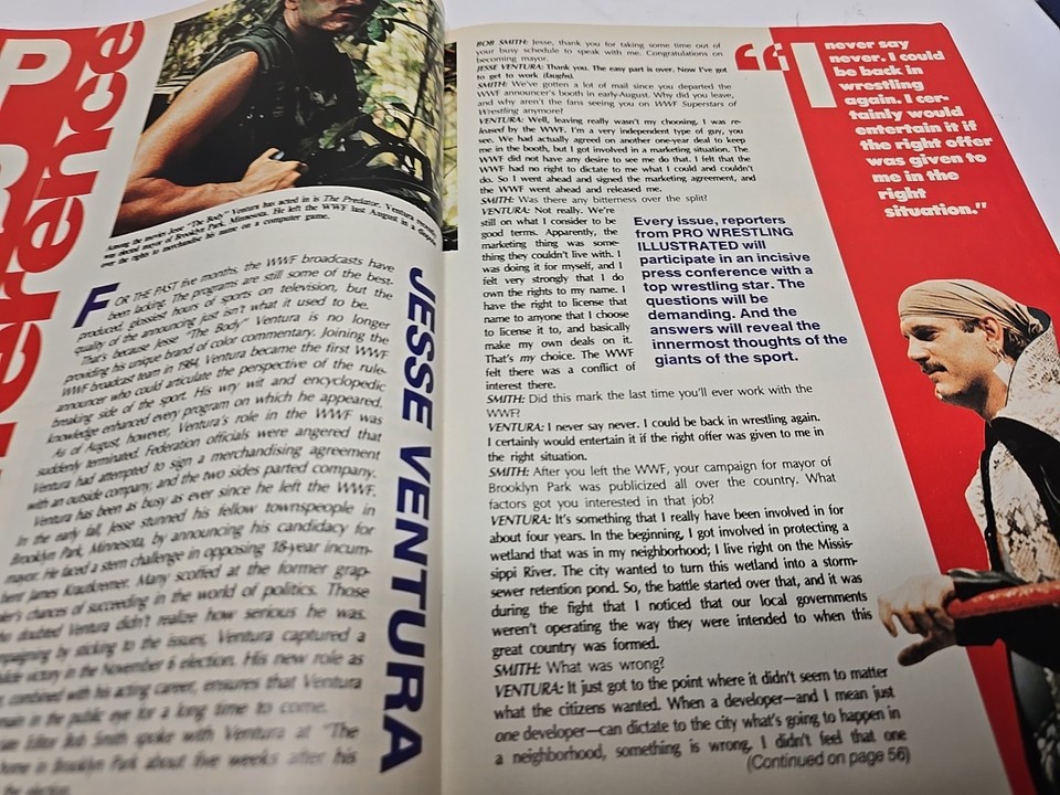 Pro Wrestling Illustrated April 1991 Magazine Sgt. Slaughter Tom Zenk ...