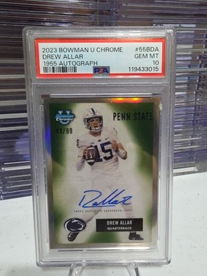 DREW ALLAR ON CARD AUTO TO 99!!! 2023 BOWMAN U CHROME 1955 AUTOGRAPH ...