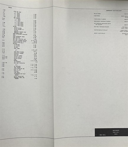 1973 Ford Pinto Factory Foldout Wiring Diagram 73 Electrical Schematic ...