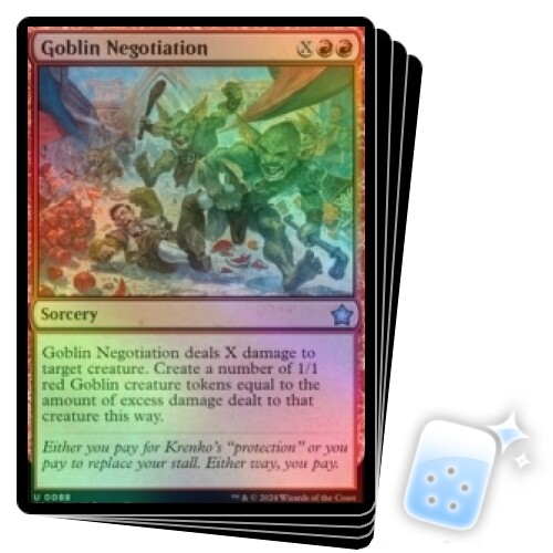 FOIL GOBLIN NEGOTIATION X4 Foundations FDN Magic MTG MINT CARD | eBay