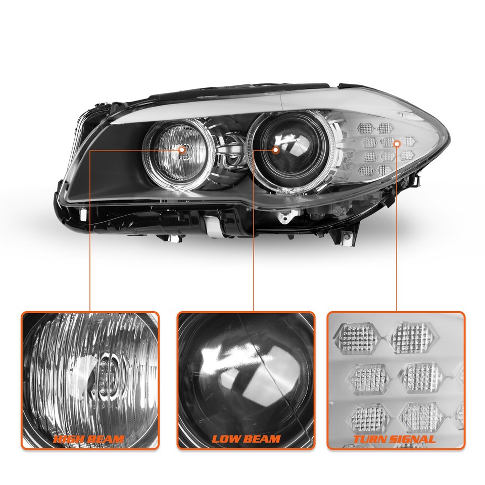 HID Headlights w/ Adaptive For 2011-2013 BMW 5 Series 528i 535i ...