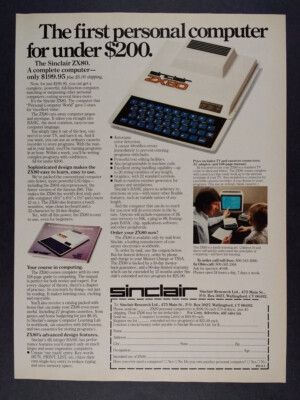 1980 Sinclair ZX80 Personal Computer vintage print Ad | eBay