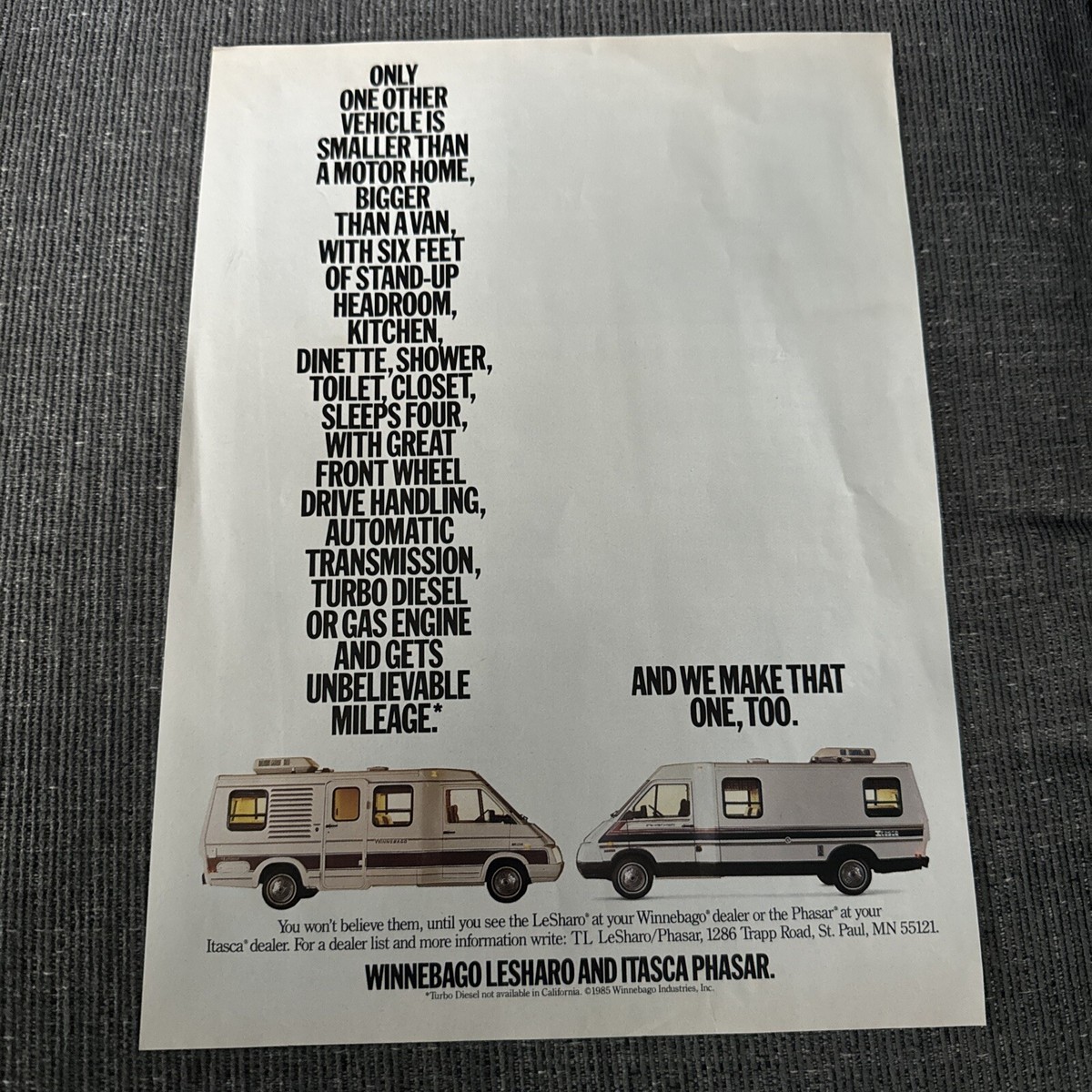 Winnebago Lesharo Turbo Diesel