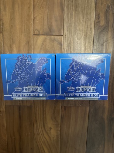 Pokemon TCG Battle Styles Elite Trainer Box BLUE NEW SEALED 2 Boxes | eBay