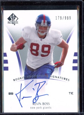 2007 SP Authentic Rookie Auto #248 Kevin Boss 179/999 | eBay