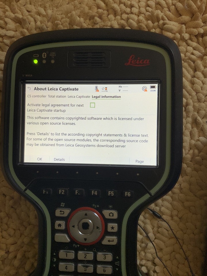 LEICA CS20 3.75G FIELD CONTROLLER FOR ROBOTIC AND SURVEYING. (Great ...