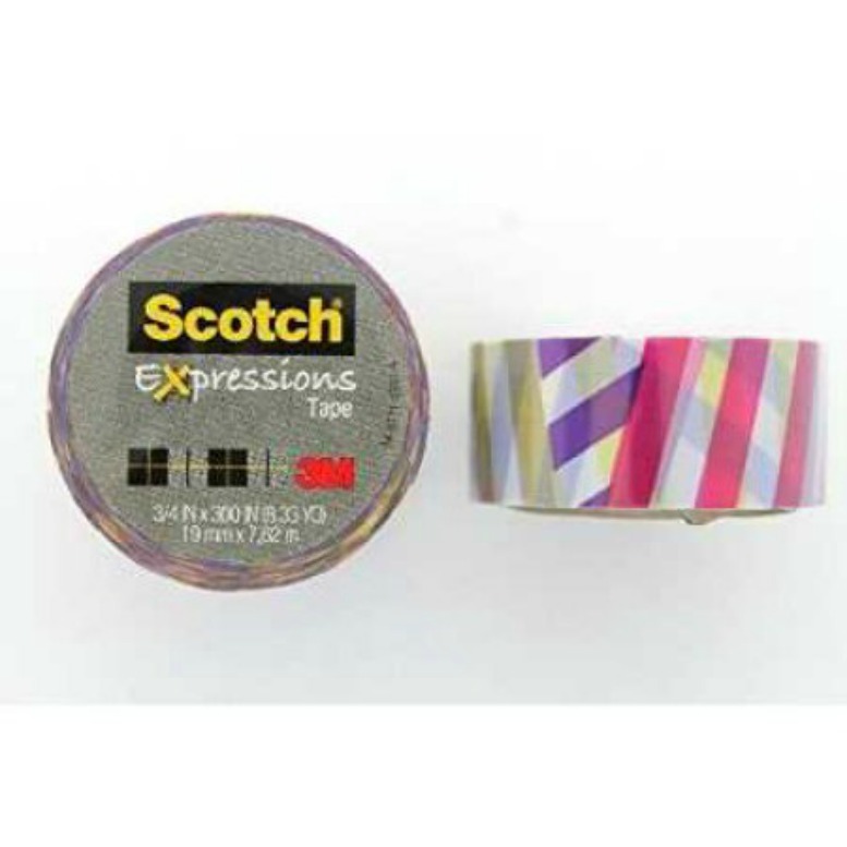 Magic Washi Tape 3M Scotch Expressions Preppy 2 Pattern, 3/4" x 300 ...