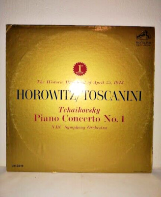 HOROWITZ/TOSCANINI Tchaikovsky Piano Concerto No. 1 VINYL RECORD LM ...