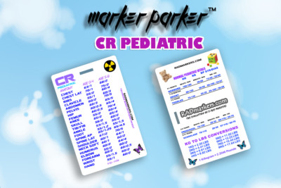 PEDIATRIC CR Technique Chart w/ VITALS and Kilogram conversion chart x ...