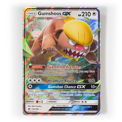 Pokemon - Gumshoos GX - 110/149 - SM Sun & Moon - Half Art Card | eBay