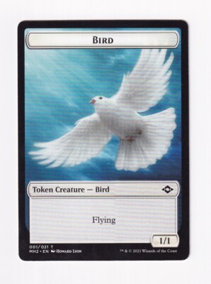 2021 MTG MAGIC THE GATHERING MODERN HORIZONS 2 MH2 TOKEN CREATURE BIRD ...