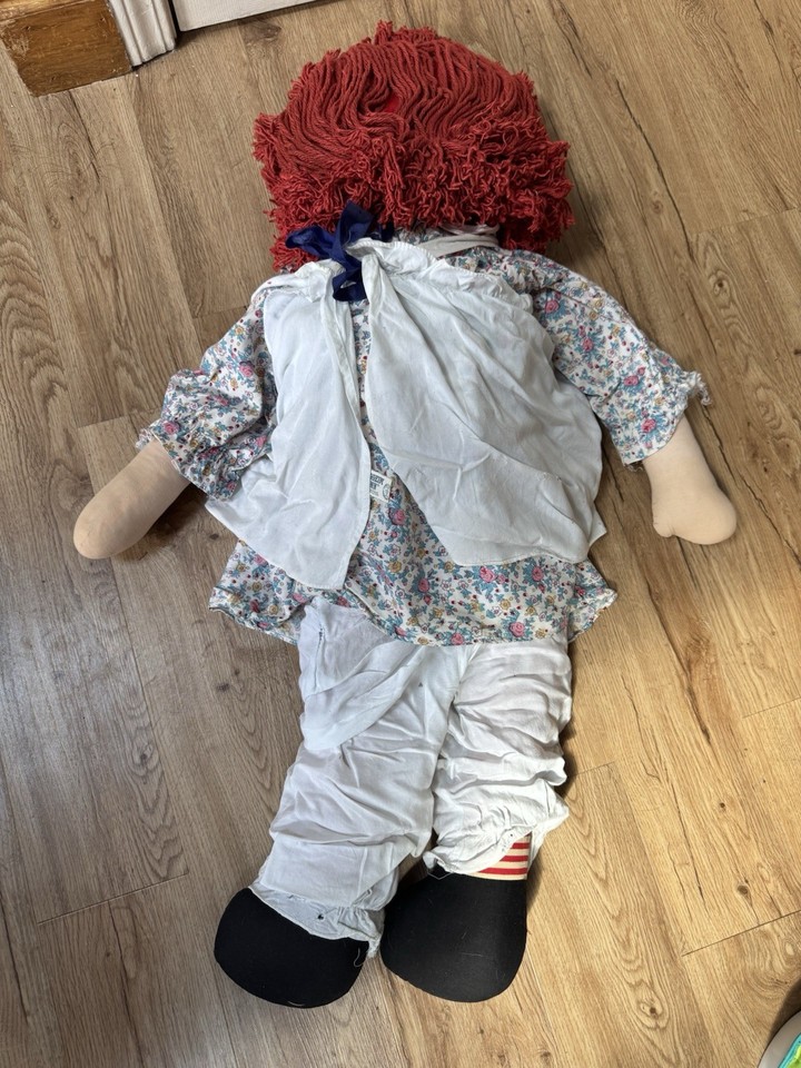 Vintage Large 37" Raggedy Ann Knickerbocker Doll Original Annabelle | eBay