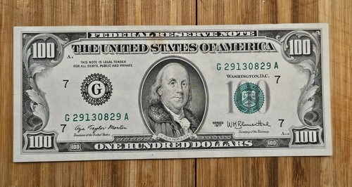 1977 US $100 G Exp Paper US FRN Note Dollar Bill Morton | eBay