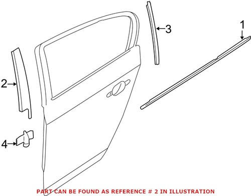 Genuine OEM Rear Driver Left Forward Door Applique For BMW 51357263379 ...