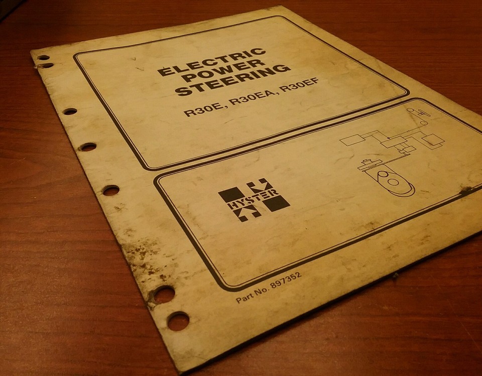 HYSTER ELECTRIC POWER STEERING FORKLIFT MANUAL R30E R30EA R30EF, 897532 ...