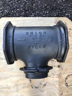 12” X 8” Mechanical Joint MJ Anchor Swivel Tee DI C153, Cem/Bitum ...