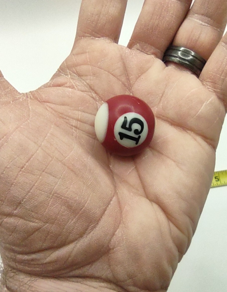 Mini Pool Ball 1 inch diameter 15 ball Small Lucky Replacement ...