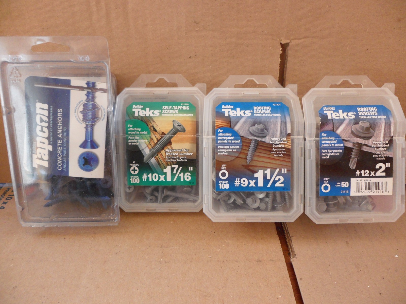 4 boxes screws roofing, self tapping, tapcon | eBay