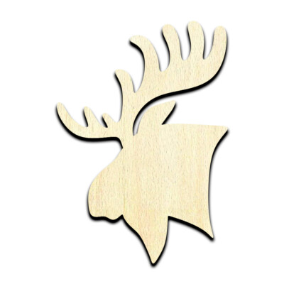 Moose Head Laser Cut Out Unfinished Wood Shape Craft | eBay