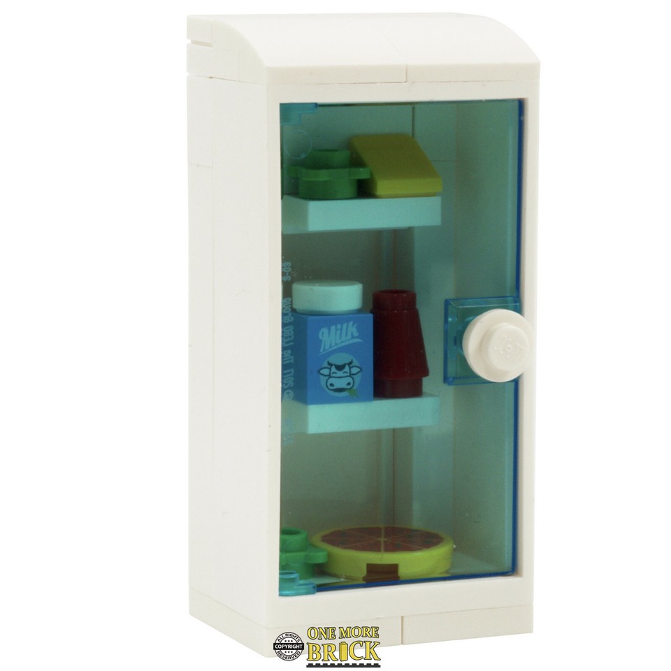 Fridge - Kitchen fridge with food items (pizza, milk etc) | All parts ...