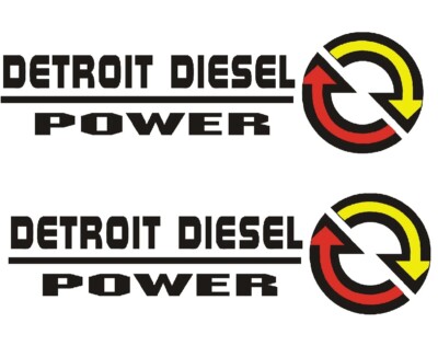 (2) Detroit Diesel Power Vinyl Decals Stickers – 2.5" x 9" | eBay