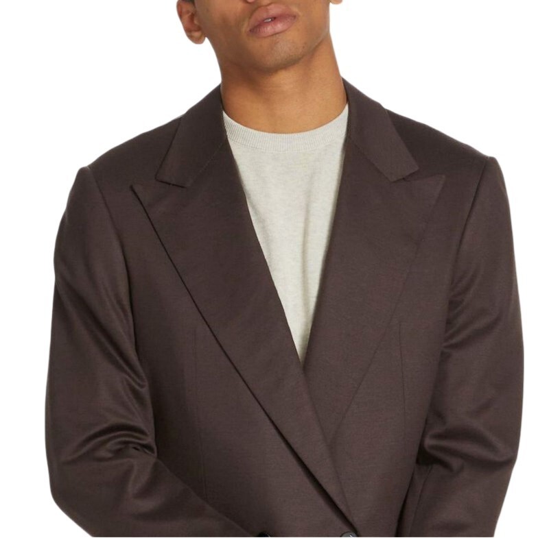 $9,000 NWT Kiton KNT Solid Brown Cotton Blend Double Breasted Suit Size ...