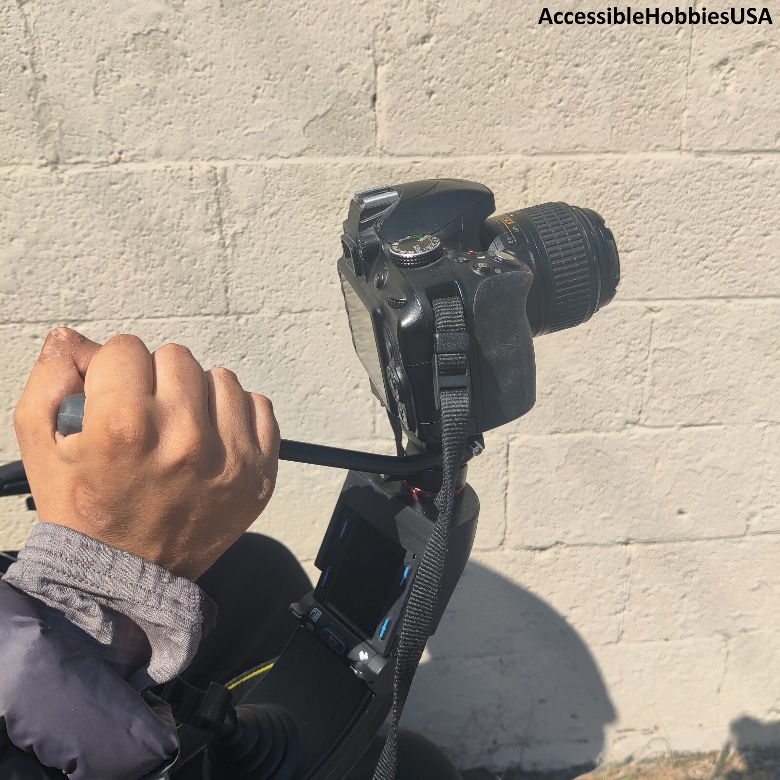 Permobil Electric Wheelchair Joystick DSLR Camera GoPro Cam Gimbal ...