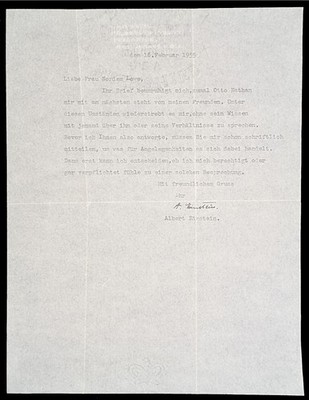 Albert Einstein Authentic Signed 8.5x11 1955 Typed Letter PSA/DNA # ...