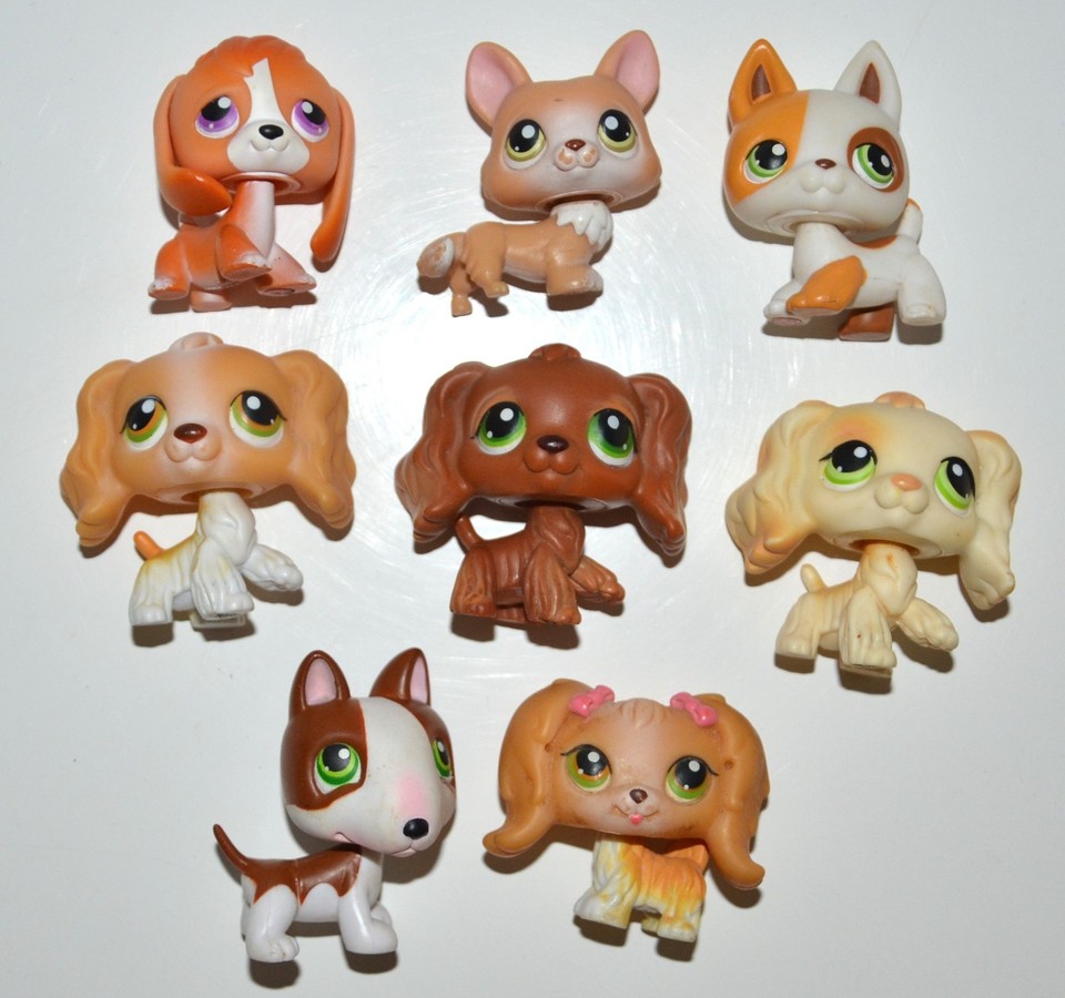 Littlest Pet Shop Lot Dogs Cocker Spaniels 79 252 347 Corgi 183 + some ...
