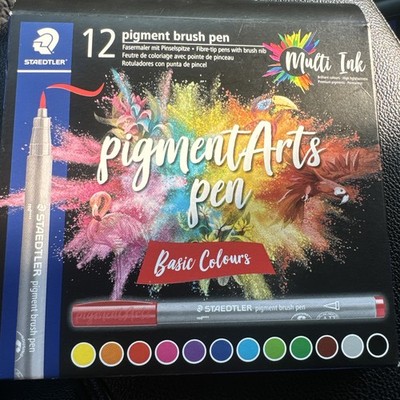 Pigment Arts Brush Pen, Basic Colours, Pack of 12 Pens, 371 C12-1 | eBay