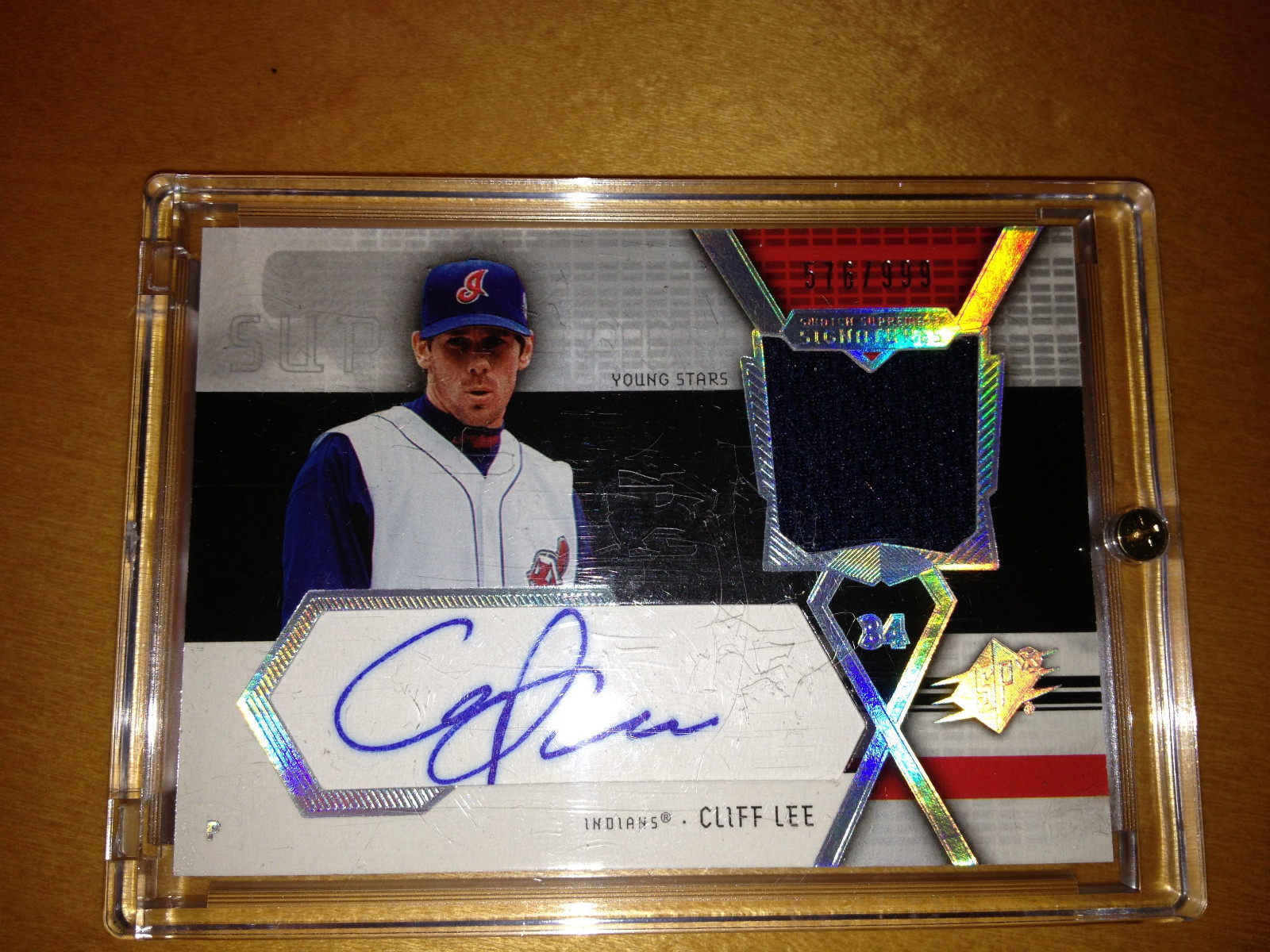 2004 Upper Deck SPX Baseball Cliff Lee Indians Patch Autograph Card #'d ...