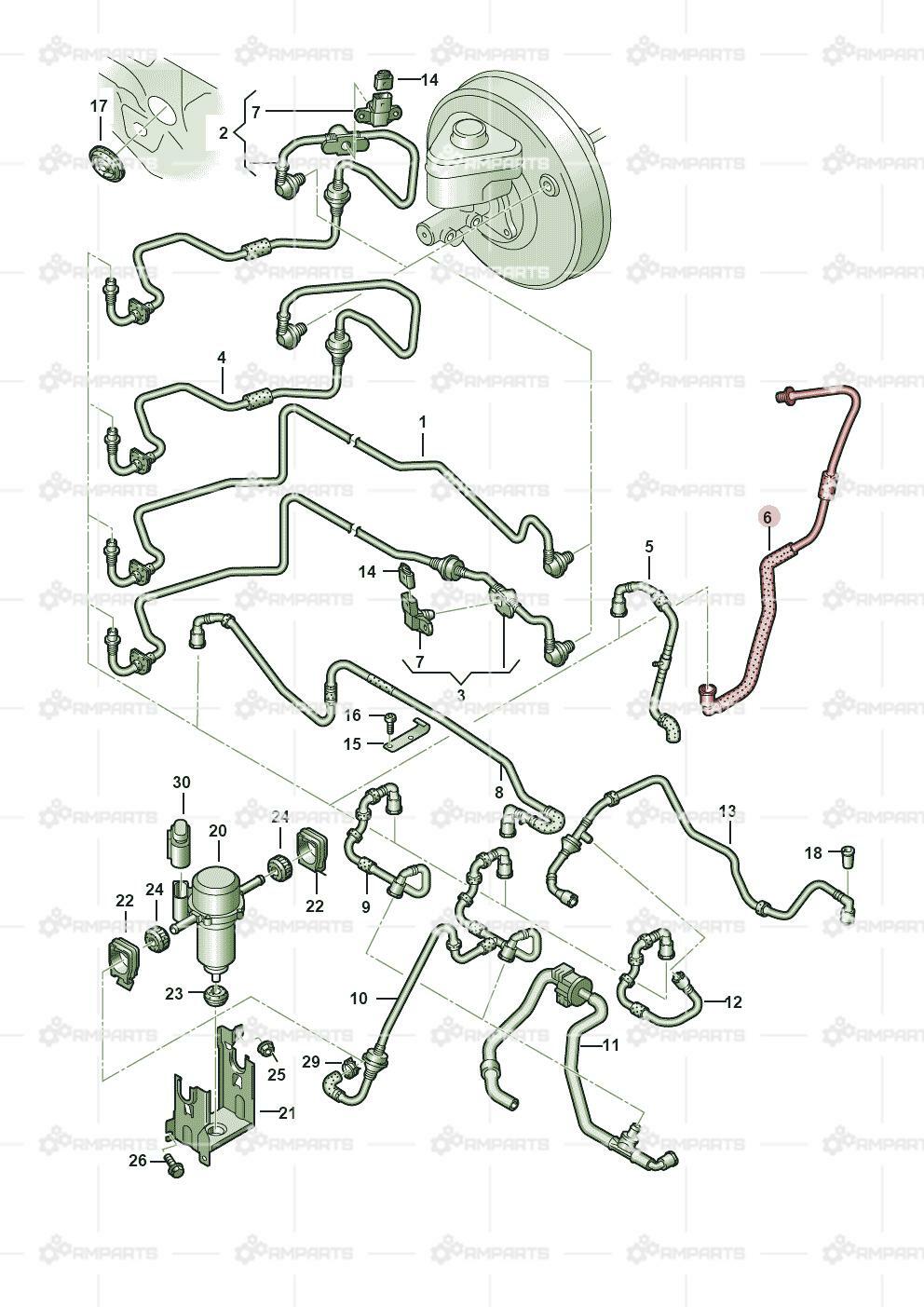 Audi Q7 qu. 3.0 TDI Vacuum Pipe 4L0611931D Brand New Genuine | eBay