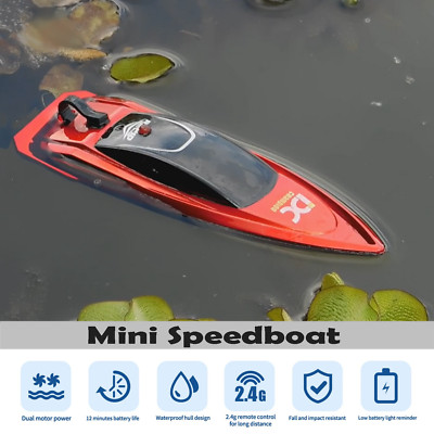 RC Boat Mini Speedboat Dual Motor Remote Control Racing Speed Boats ...