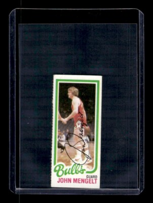 JOHN MENGELT HARD SIGNED 1980-81 TOPPS SINGLE PANEL #48 - CHICAGO BULLS ...