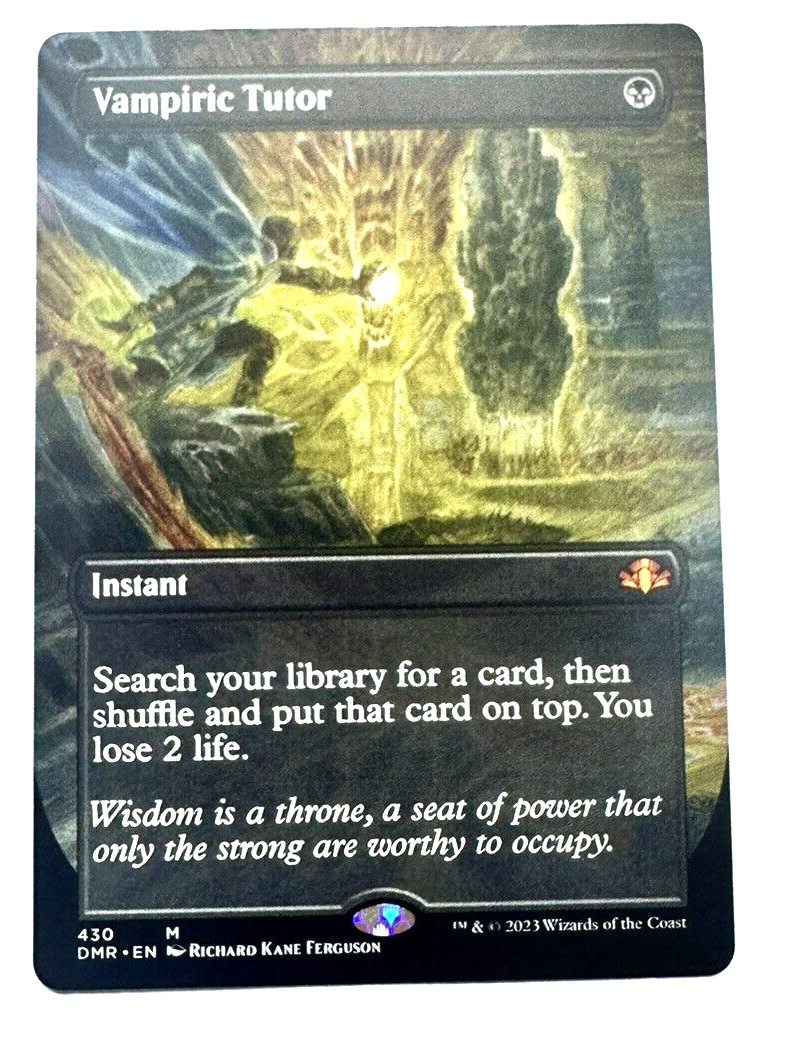 VAMPIRIC TUTOR MAGIC THE GATHERING CARD MYTHIC INSTANT DOMINARIA ...