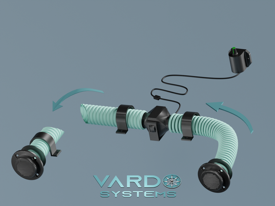 12V Volt Ventilation Kit DIY Inline Fan Air Extraction Inlet Outlet ...