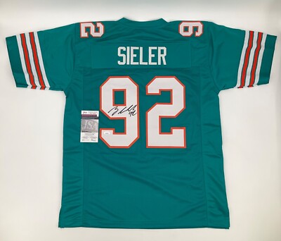 ZACH SIELER MIAMI DOLPHINS SIGNED CUSTOM STITCHED JERSEY JSA WITNESS ...