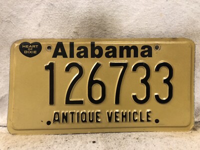 Alabama Antique Vehicle License Plate | eBay