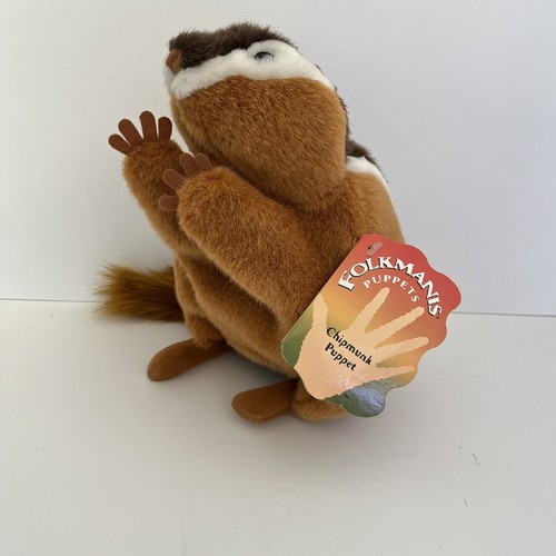 Vintage Folktails Folkmanis Chipmunk Hand Puppet Plush 10" Stuffed ...