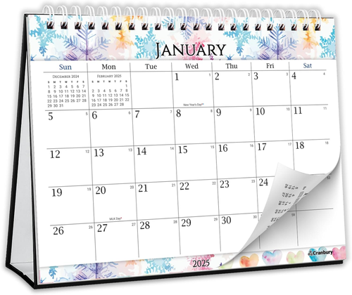 Small Desk Calendar 2025, 8X6" (Seasons) Standing Flip Desktop Calendar ...