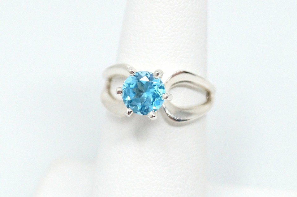 Vintage Mid Century Roaring Twenties Style Blue Topaz SterlingSilver ...