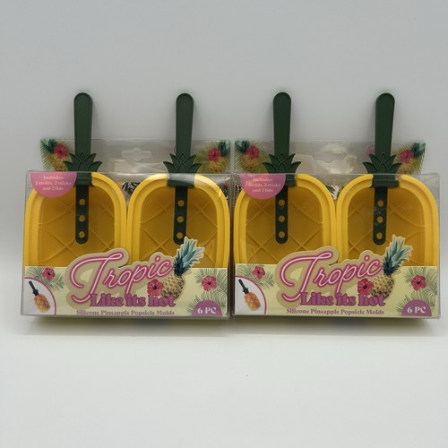 (LOT OF 2) Tropic Like Its Hot Silicone Pineapple Popsicle Molds, BRAND ...