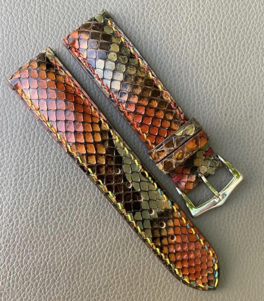 Genuine Snake Skin Watch Strap Band si 10..15 16 17 18 19 20 21 22 23 ...