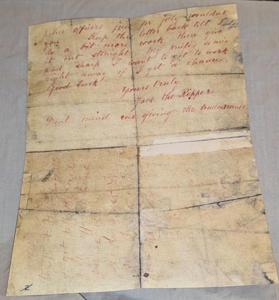 Jack the Ripper Letters Signature Victorian Stamp Films TV Series ...