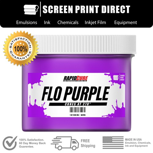 Fluorescent Purple - Screen Printing Plastisol Ink - Low Temp Cure ...
