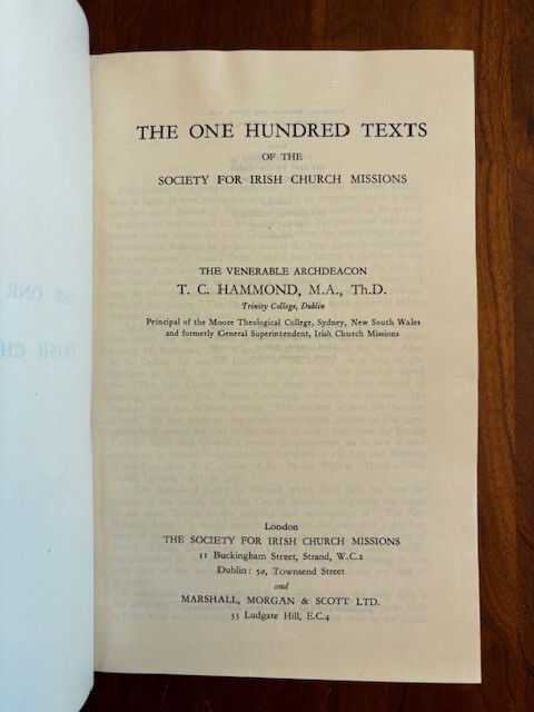 The One Hundred Texts of the Society for Irish Church Missions by ...