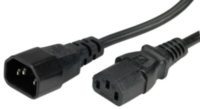 3x Kaltgeräteverlängerung C13 Stecker auf C14 Buchse PC Beamer ...