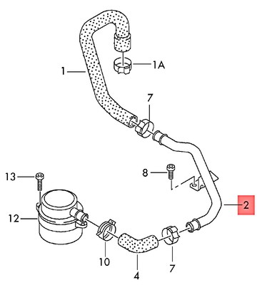 Genuine AUDI VW A4 Avant S4 quattro Cabrio A6 allroad Breather Line ...