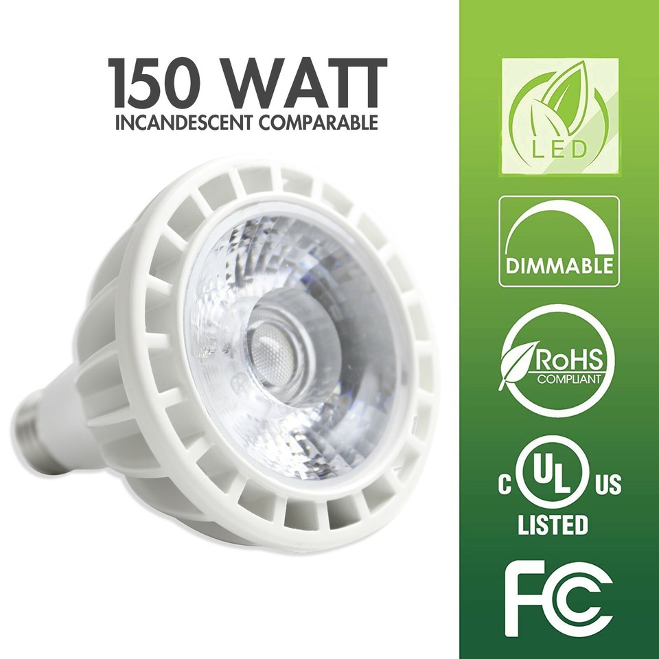 4X 150-Watt Equivalent PAR30 Dimmable Energy Star LED Flood Light Bulb ...