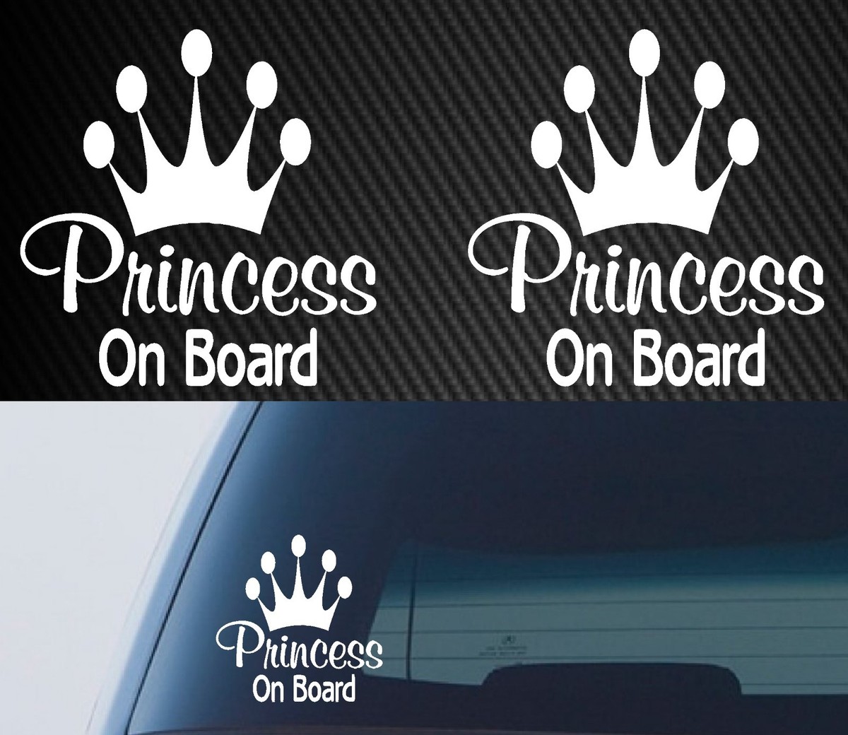 On Board Sticker Baby Car Window Signs & Decals "Little Princess On ...